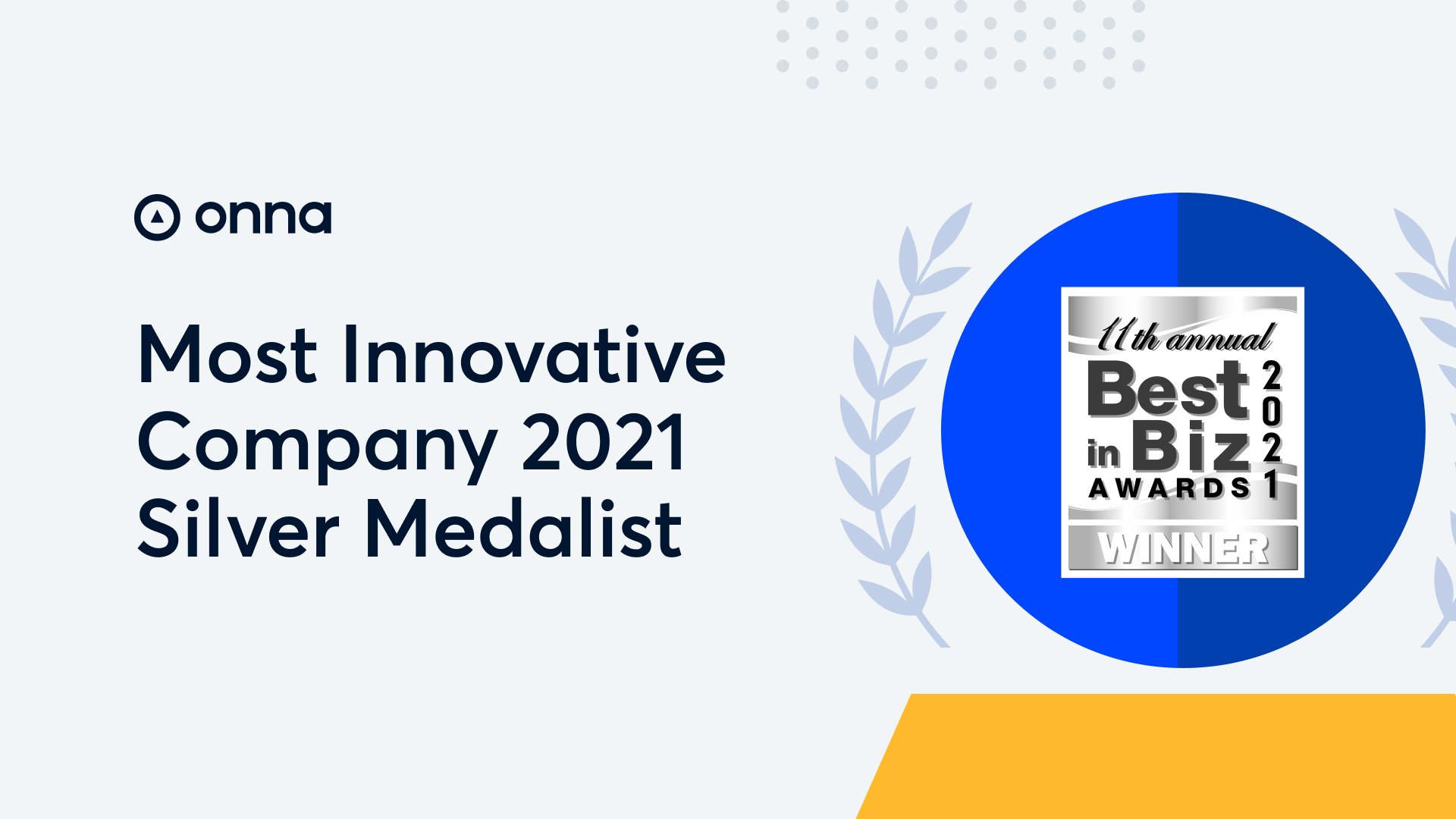 Onna wins Silver in 11th Annual Best in Biz Awards for Most Innovative ...